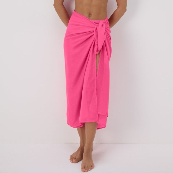 Parade | Swim | Barbie Pink Neon Pink Mesh Maxi Sarong | Poshmark